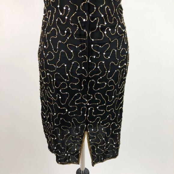JMD | Dresses | Jmd New York Hand Made Sequin Dress Black Gold | Poshmark